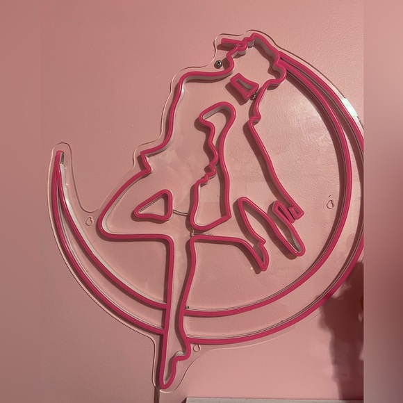 Other | Sailor Moon Neon Room Light Pink Light | Poshmark
